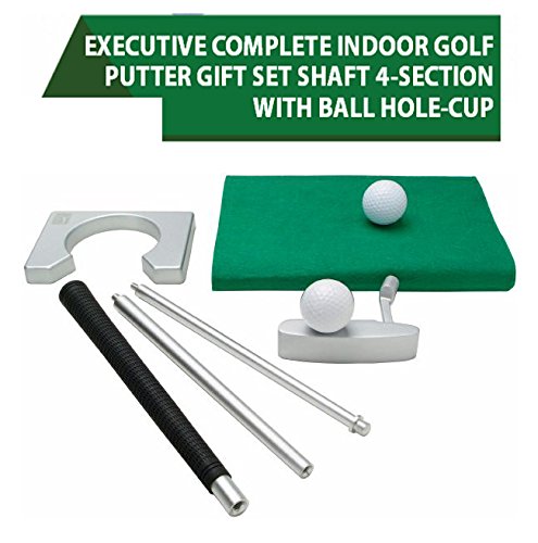 Executive Mini Golf Set with Metal Carry Case Wooden Golf Set Office ...