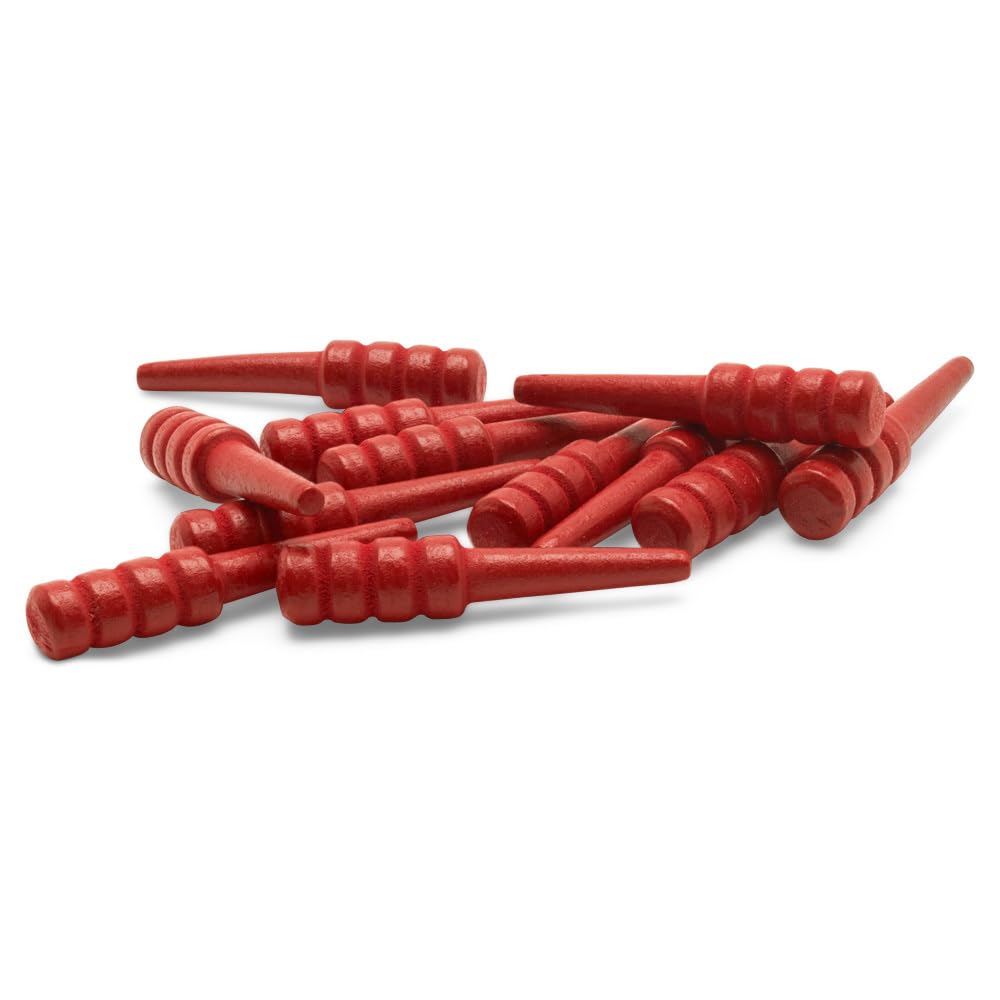 Amazon.com: Wood Cribbage Pegs, Pack of 50 Red Pegs for New Set or ...