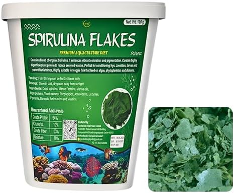 MAF Fish Food Spirulina Flakes 100 Gram for All Fresh Water and Salt ...