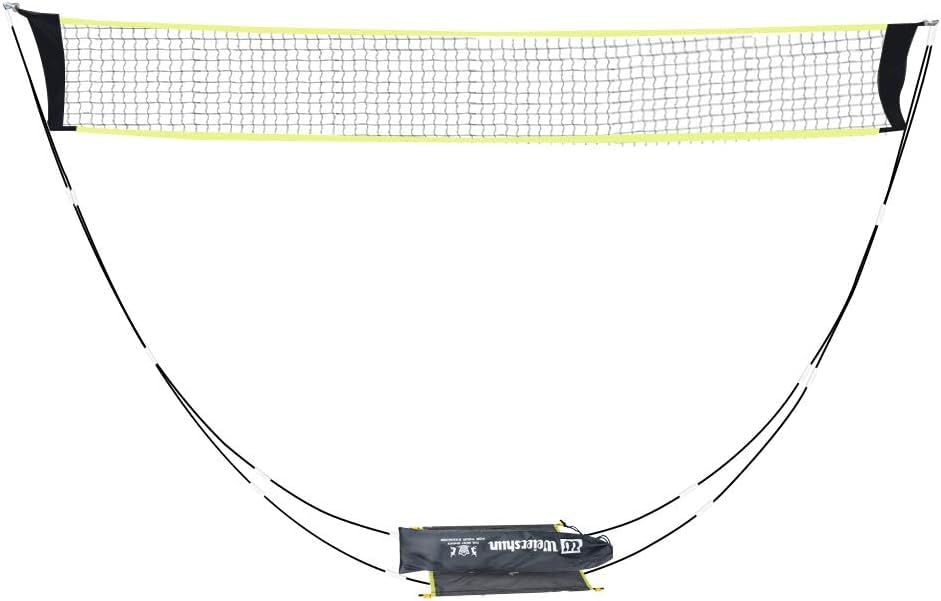 Portable Badminton Net with Stand Carrying Bag, KIKILIVE Folding ...