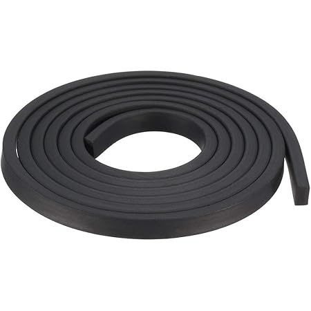 sourcing map Solid Rectangle Rubber Seal Strip 5mm Wide 3mm Thick, 5 ...