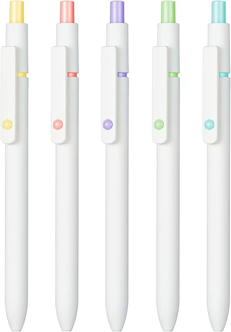 Zennyth 5 PCS Gel Pens Quick Dry Ink Pens Black Ink Fine Point Premium ...