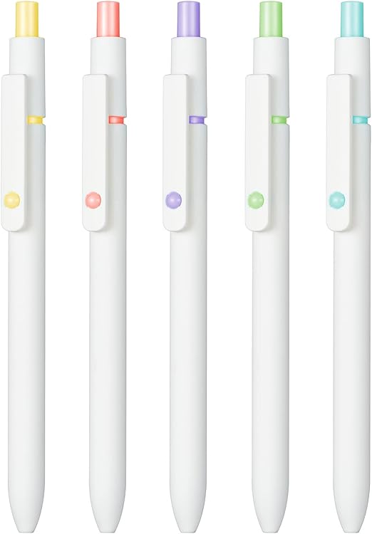 Zennyth 5 PCS Gel Pens Quick Dry Ink Pens Black Ink Fine Point Premium ...