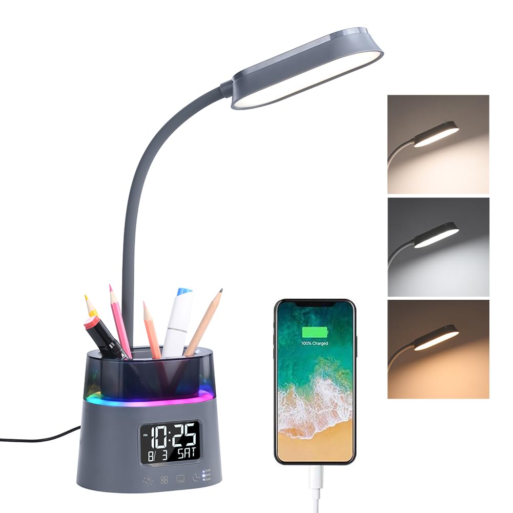 WILIT LED Desk Lamp for College Dorm Room Essentials, Students Study ...