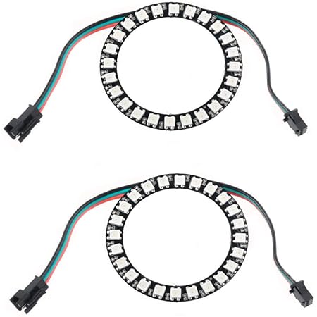 Amazon.com: Sparkleiot 24 Bits WS2812 RGB LED Ring 24 X 5050 WS2812B ...