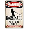 Amazon.com : Boy's Baseball Gifts Baseball Poster Warning Baseball ...