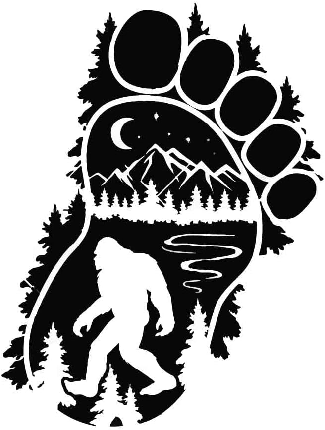 Amazon.com: Luloop Designs - Bigfoot Sasquatch Yeti Decal Wilderness ...
