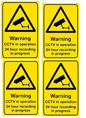 Buy CCTV Camera Sticker Pack of 4 | CCTV Sticker You are Under ...