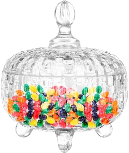 Amazon.com | Glass Candy Dish with Lid, Vintage Candy Jars for Buffet ...