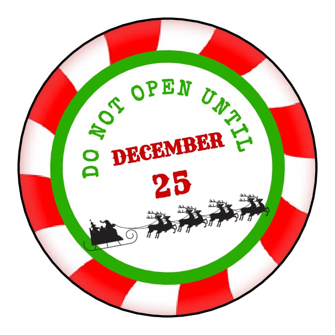 Amazon.com: Christmas Santa Clause gift stickers, Do not open until ...