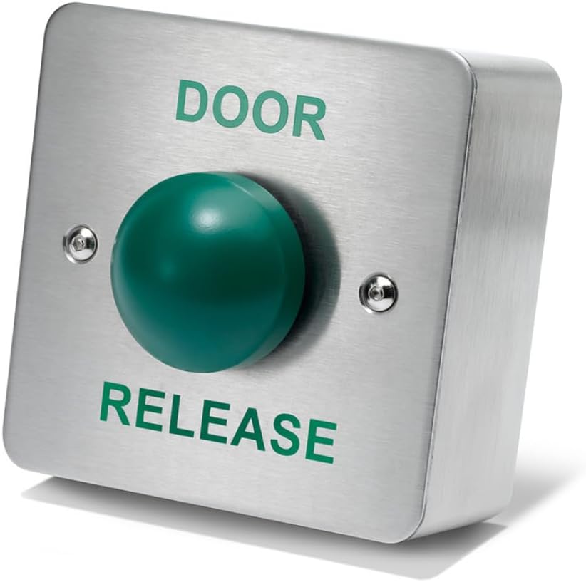 SecureMyDoor - DOOR RELEASE Green Dome Button Push Press To Exit Switch ...