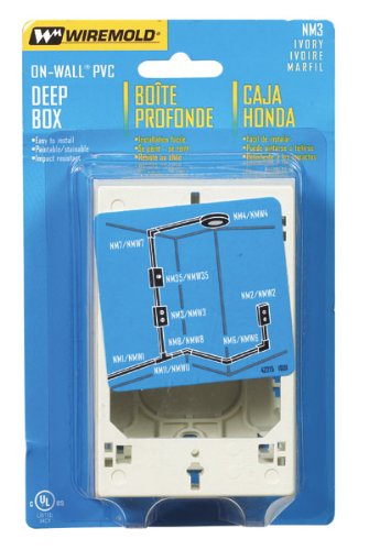 Wiremold NM3 Ivory Single Gang Deep Box - Electrical Outlet Boxes ...