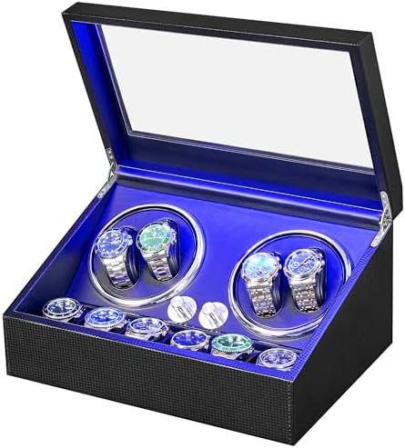 Amazon.com: ANWBROAD Watch Winder for Automatic Watches 4 Watch Rotator ...