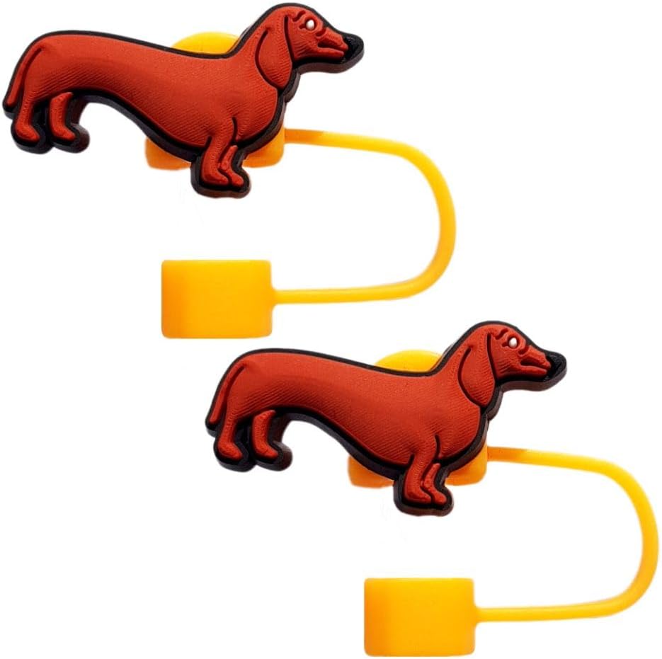 Amazon.com: Dog Straw Cover for Cup Straw Cover Cute Accessories - Set ...