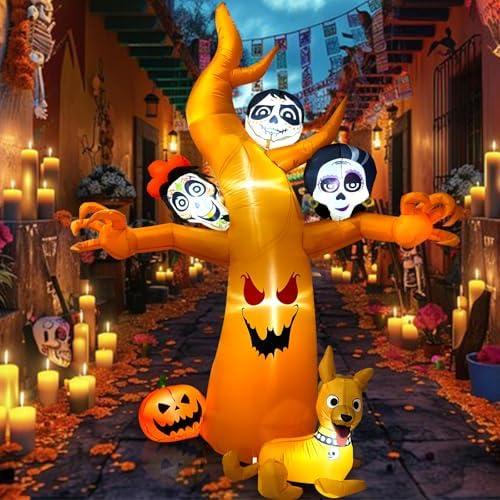 Amazon.com: DomKom Halloween Inflatable Blow Up Decorations, Dia de Los ...