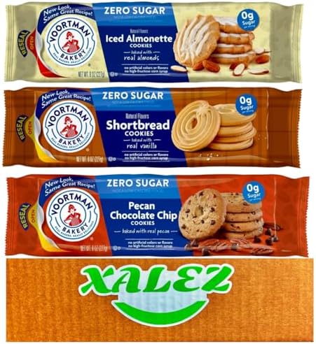 Amazon.com: VOORTMAN Bakery Zero Sugar - 1 Shortbread Vannila Cookies 8 ...