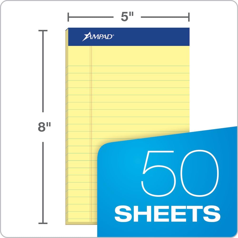Ampad 5x8 Perforated To-do Pads Ampad 5x8 Perforated Notepads - 6 Pack ...