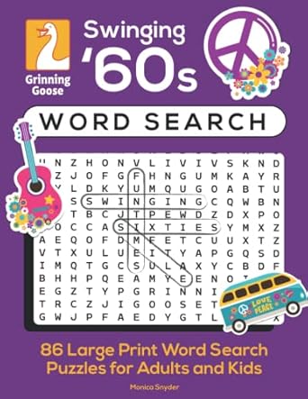 Swinging '60s Word Search: 86 Large Print Word Search Puzzles for ...