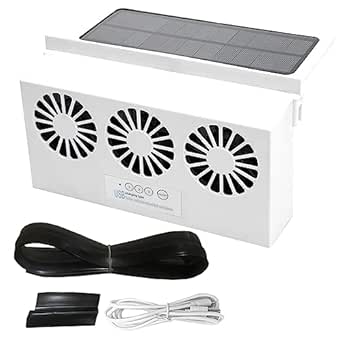 Amazon.com: YOMTOVM Solar Powered Car Fan, Vehicle Window Fan, Car ...