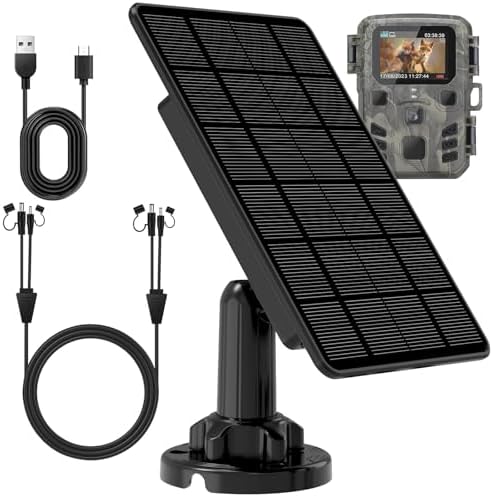 Amazon.com : Trail Camera Solar Panel,Solar Battery Charger Kit for ...