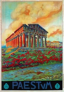 Amazon.com: TV96 Vintage 1925 איטליה איטליה PAESTUM Campania פוסטר ...