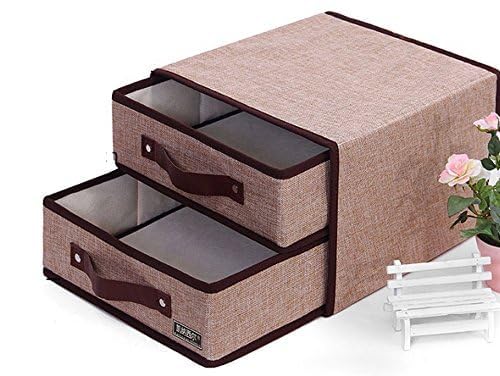 Ink Craft Brown Non-Woven Cotton Drawer Pattern Foldable Storage Box ...