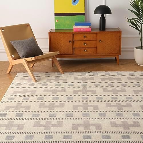 Amazon.com: Revival Rugs Gambit 6'7"x9' Checkered Rug Washable Area Rug ...