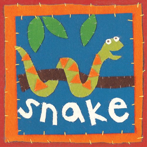 Amazon.com: Art 4 Kids"Patchwork Snake" Mounted Art Print, 18"x18 ...