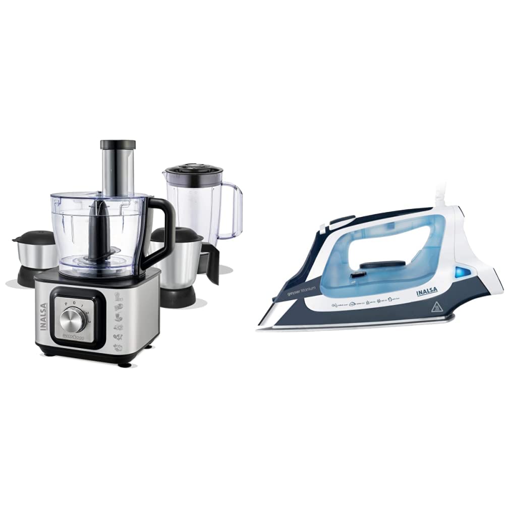 Buy Inalsa Food Processor INOX 1000-Watt + Inalsa Geyser Titanium 2000 ...