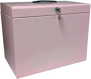 mysmartbuy.com Metal Lockable File Box with 5 Suspension Files & Fold ...