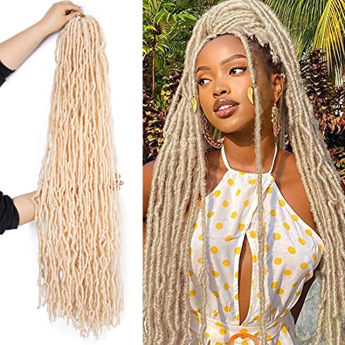 New Faux Locs 24 Inch 613# Crochet Hair New Soft Locs 6 Packs/Lot Curly ...