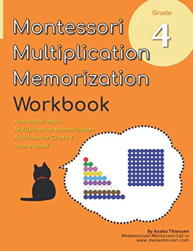 Grade 4 Montessori Math Multiplication Memorization Workbook ...