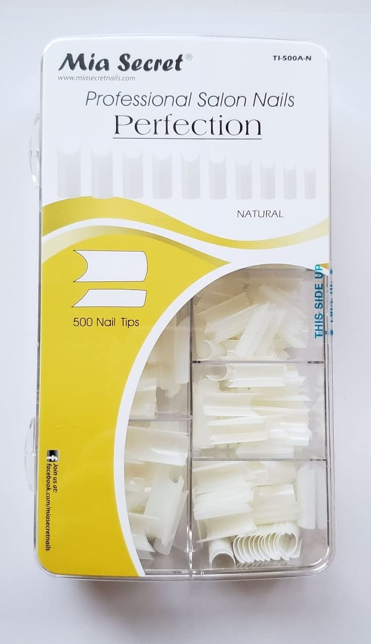 Amazon.com : Mia Secret - Nail Tip Perfection 500 pcs Clear Or Natural ...