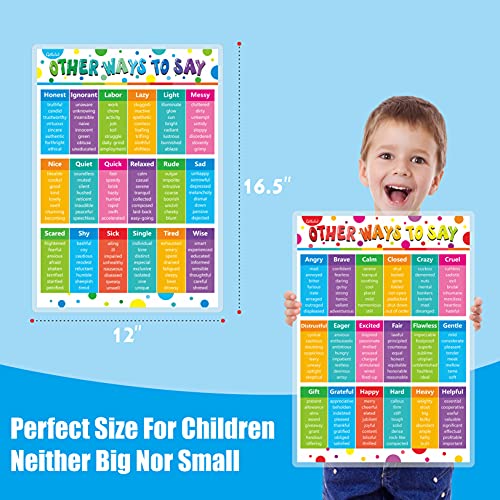 2 pieces Laminated Synonyms Wall Poster, Educational Poster Charts ...