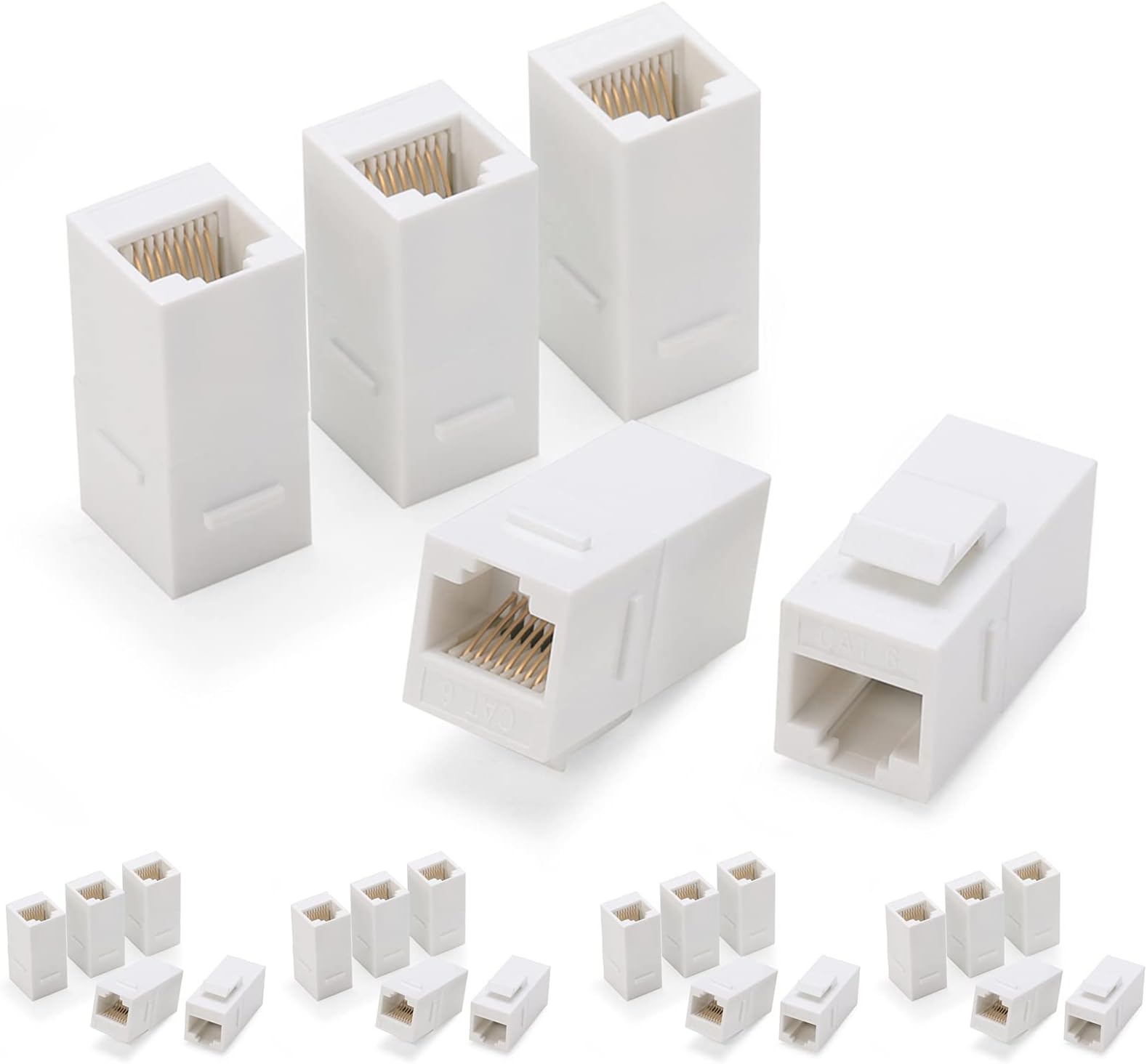 Amazon.com: RDEXP Cat6 RJ45 Ethernet Inline Jack Coupler Keystone ...