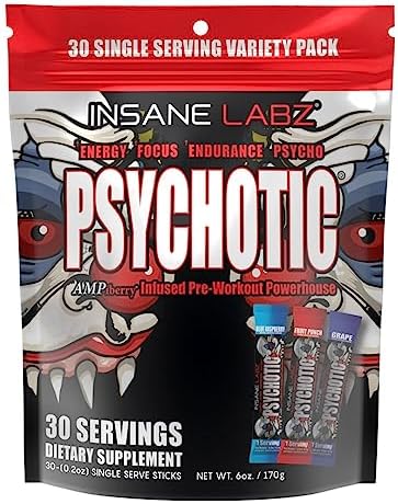 Amazon.com: Insane Labz Psychotic, High Stimulant Pre Workout Powder ...