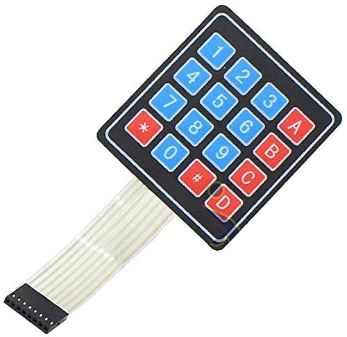 SCRIPTRONICS 4 x 4 Matrix Array 16 Key Membrane Switch Keypad Keyboard for Arduino AVR PIC ...