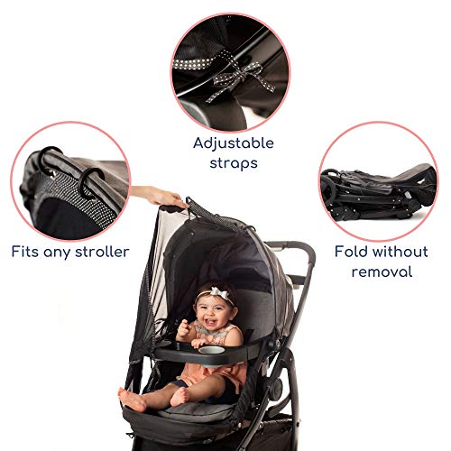 Stroller Sun Shade (Large). Universal Adjustable SPF 30+ - Want It All