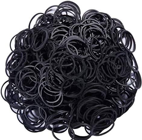 Black Rubber Band Pack of 500 : Amazon.in: Jewellery