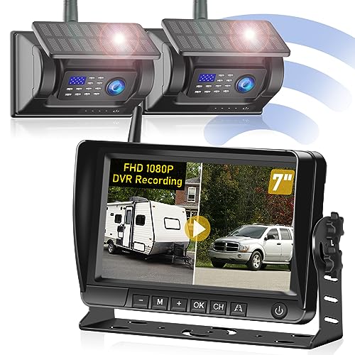 Magnetic Wireless Backup Camera HD 1080P 7'' DVR Monitor, RV Backup ...