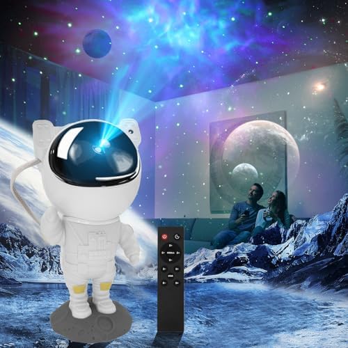 SZPACMATE Astronaut Galaxy Star Projector Starry Night Light, Astronaut ...
