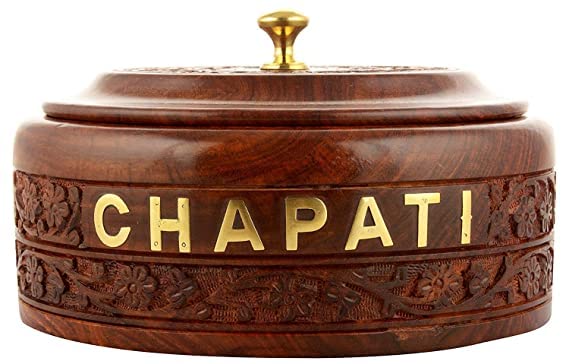 Buy ALLEN GLOBAL Wooden Roti Box Chapati Box Casserole Hot Pot Hot Box ...
