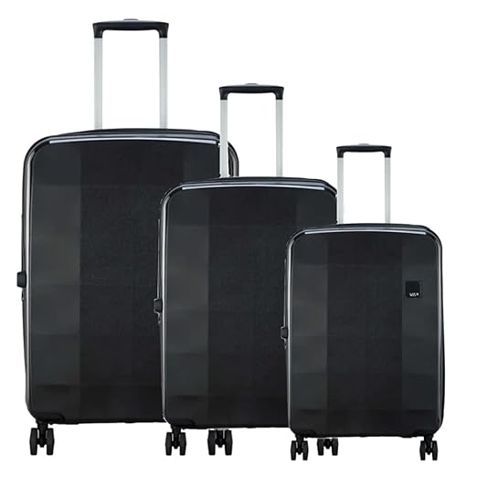 Buy VIP Cosmos Black 32 Cm Trolley Bags Set Of 3 | Polypropylene Number ...