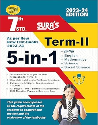 SURA`S 7th Standard Guide 5in1 Term II English Medium 2023-24 Edition ...