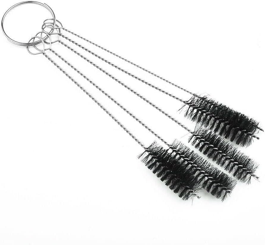 Round Pipe Tube Wire-Brush Set of 5 Brushes on Ring for Cylinder Bores ...