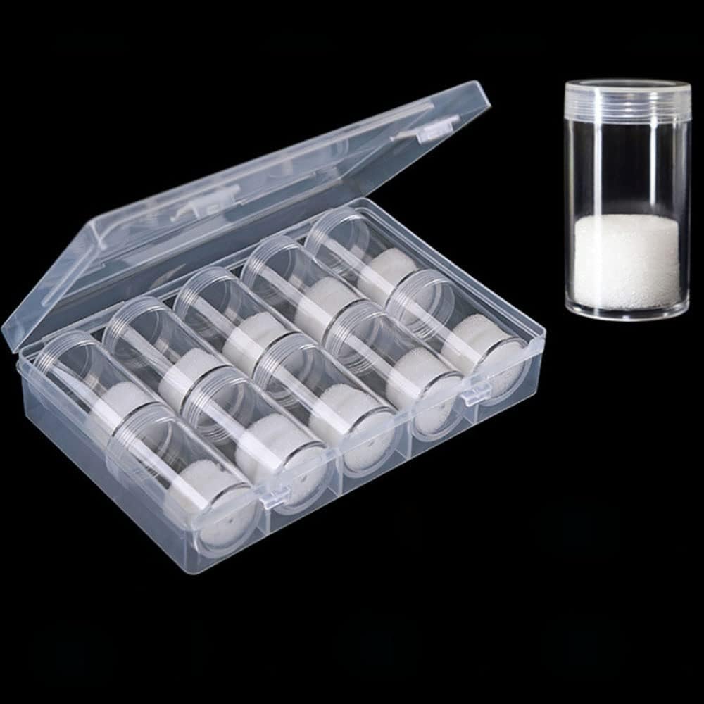 Amazon.com : Qtopun Plastic Clear Coin Tube, 10 Pack Coin Storage Tubes ...