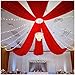 Amazon.com: Red Ceiling Drapes 6 Panels 5ftx15ft Wedding Arch Draping ...