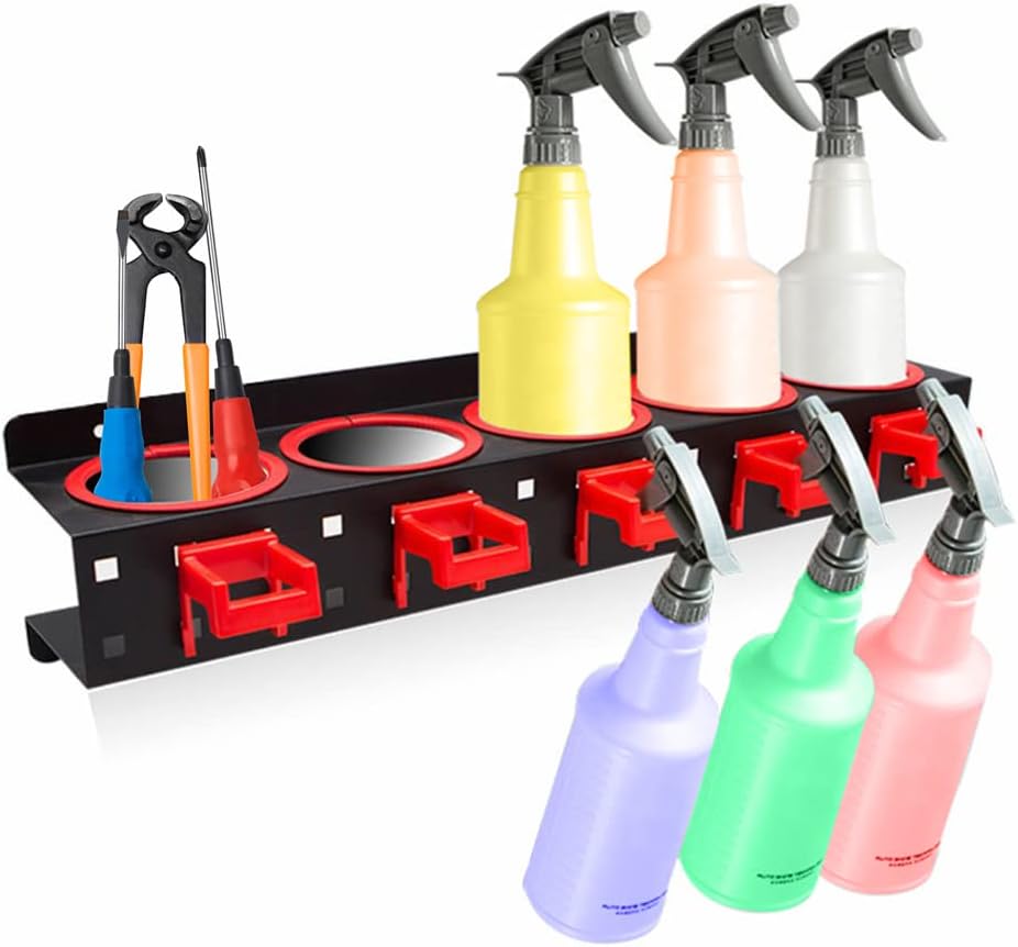 Amazon.com - COSYOO Spray Bottle Rack - Spray Bottle Wall Rack, Auto ...