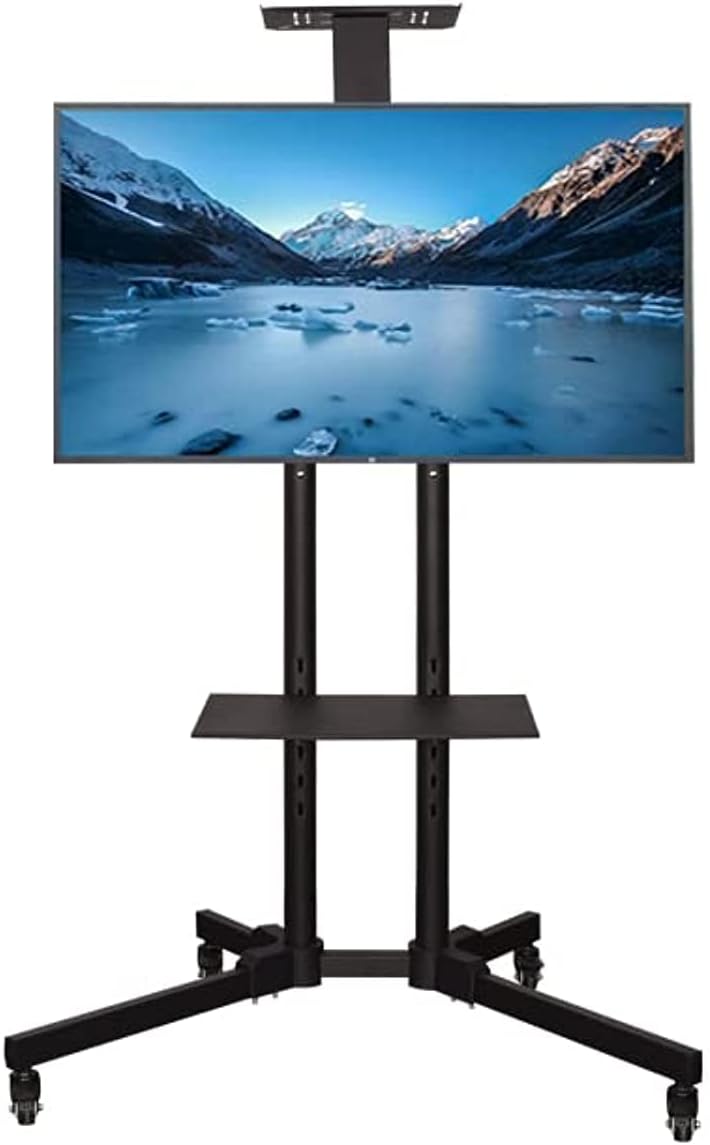 Buy Techzere Adjustable Height Movable Metal TV Trolley/Stand/Mount ...