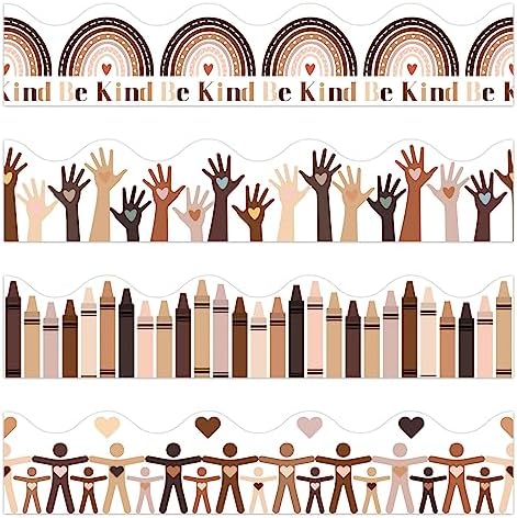 Amazon.com: Hedeey Diversity Bulletin Board Borders Trim, Equality ...